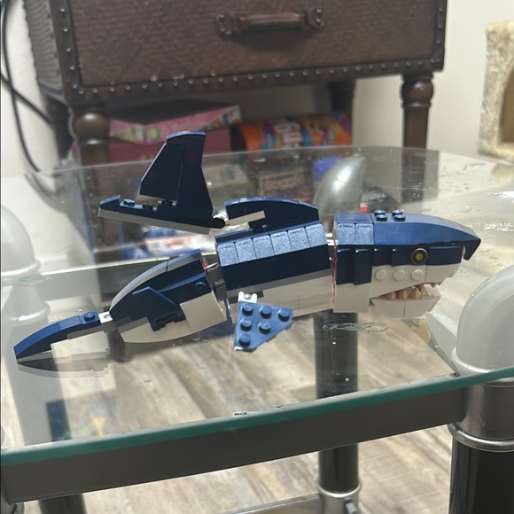 Lego | Toys | Shark Lego Blue And White Building Set | Poshmark